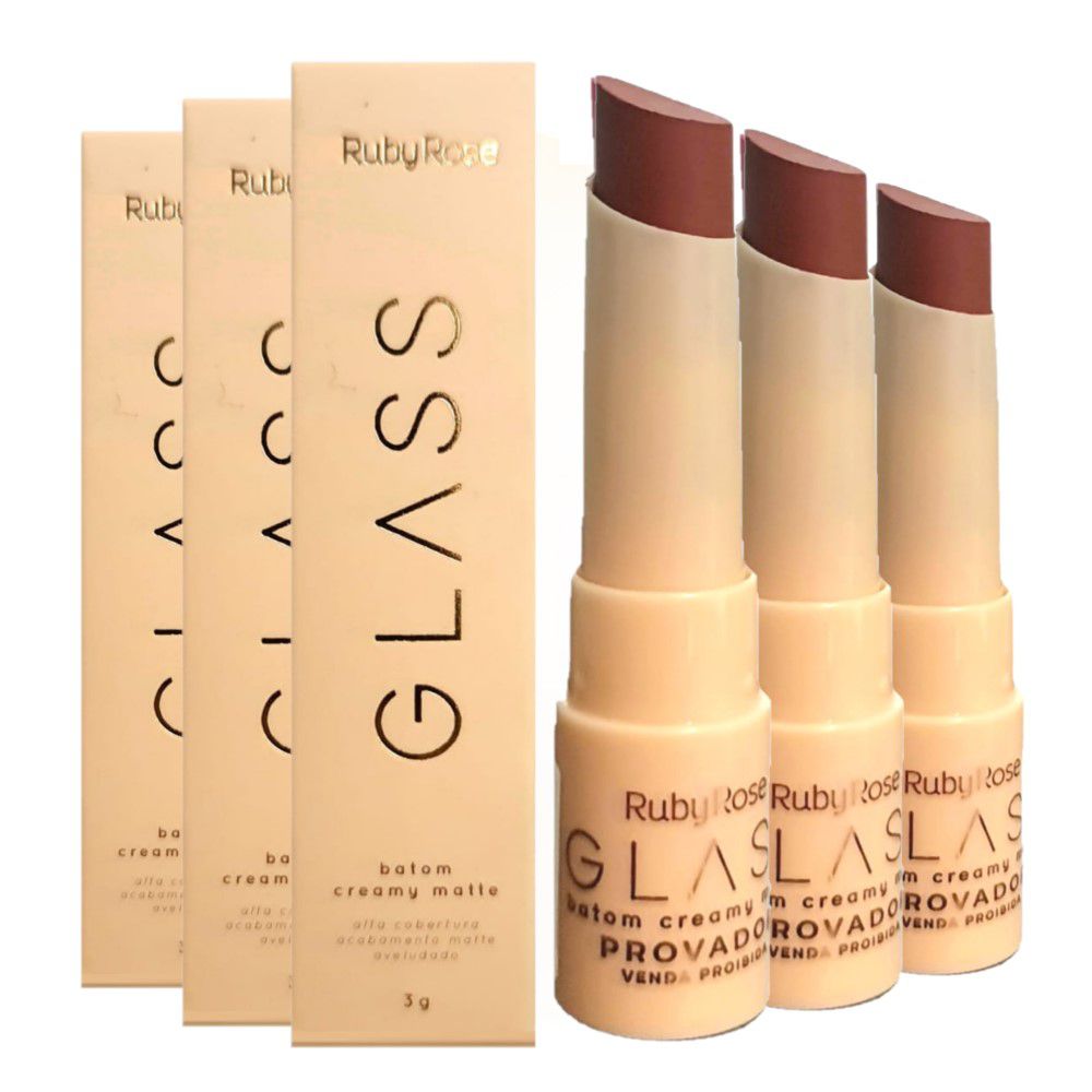 Ruby Rose - Batom Creamy Matte Glass HBF567 GL04 - 12 UND ...