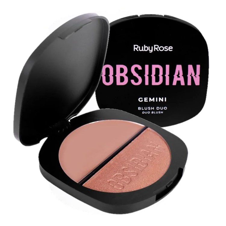 Ruby Rose - Blush Duo Gemini OBSIDIAN HB1000G2 - 24 Unid - Distribuidora JCF: Maquiagem e ...