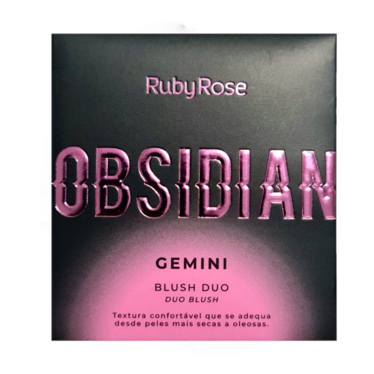 Ruby Rose - Blush Duo Gemini OBSIDIAN HB1000G2 - 24 Unid - Distribuidora JCF: Maquiagem e ...