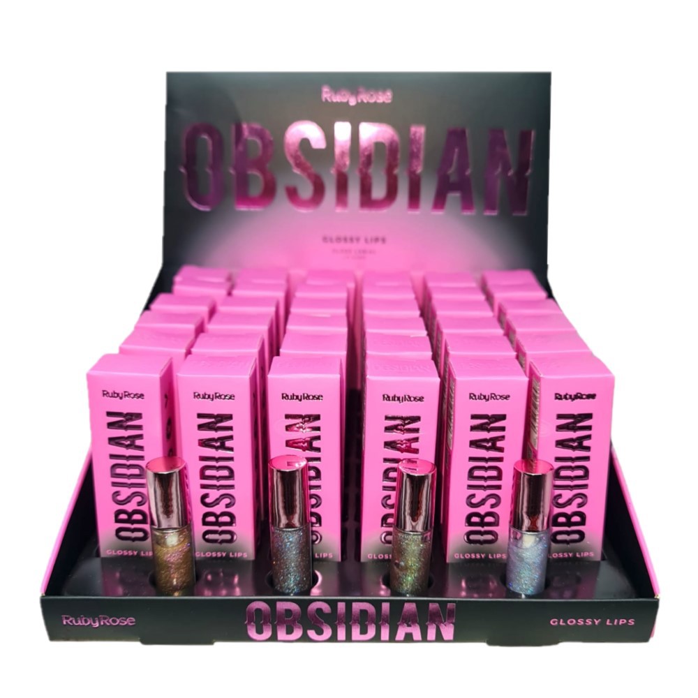 Ruby Rose - Gloss Glossy Lips Obsidian HB7200 - 36 Und - Distribuidora ...