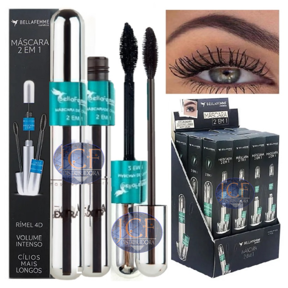Bella Femme - Mascara De Cilios 2 em 1 BF10046 - 12 Unids - Distribuidora JCF: Maquiagem e ...