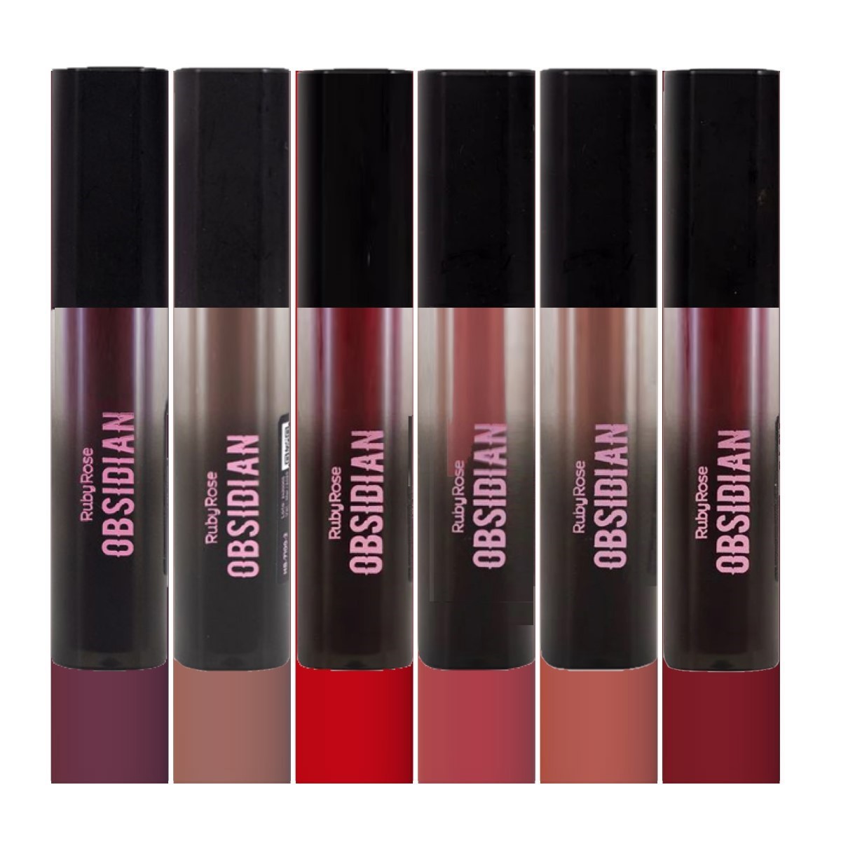 Ruby Rose - Batom Liquido Creme Lip Obsidian Vegano 1 a 6 ...