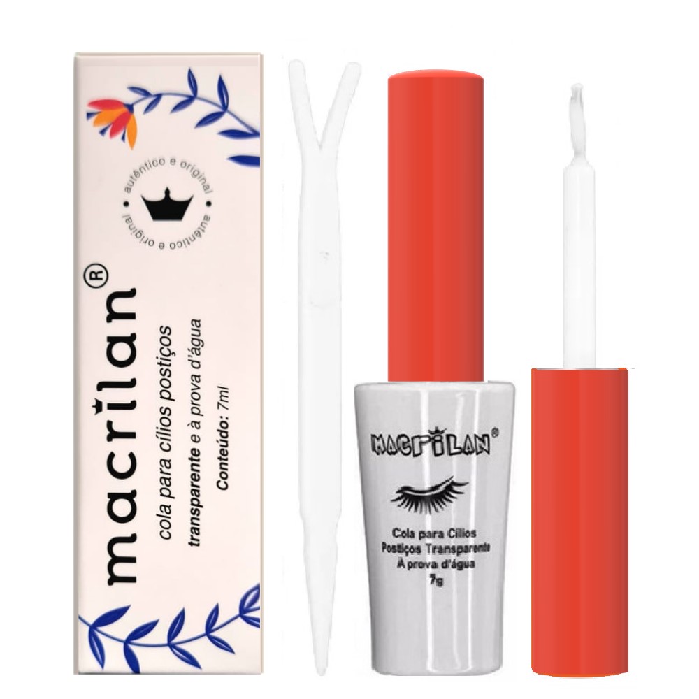 Cola para Cílios Postiços Macrilan a Prova Dagua Transparente Barata ...