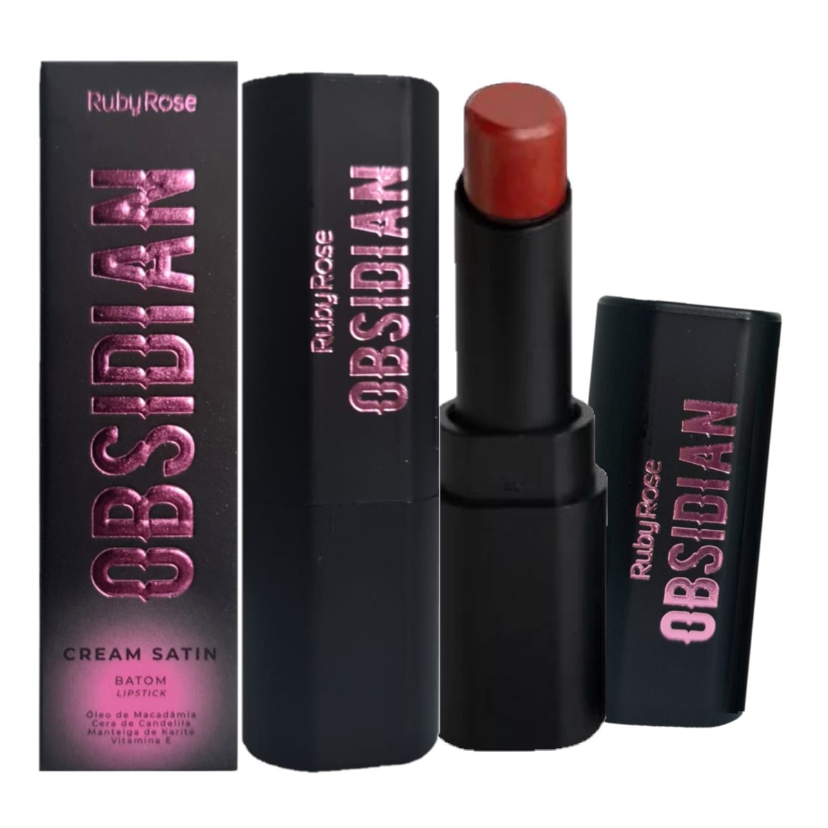 Ruby Rose - Batom Obsidian Cream Satin HB7000 - 6 Und - Distribuidora ...