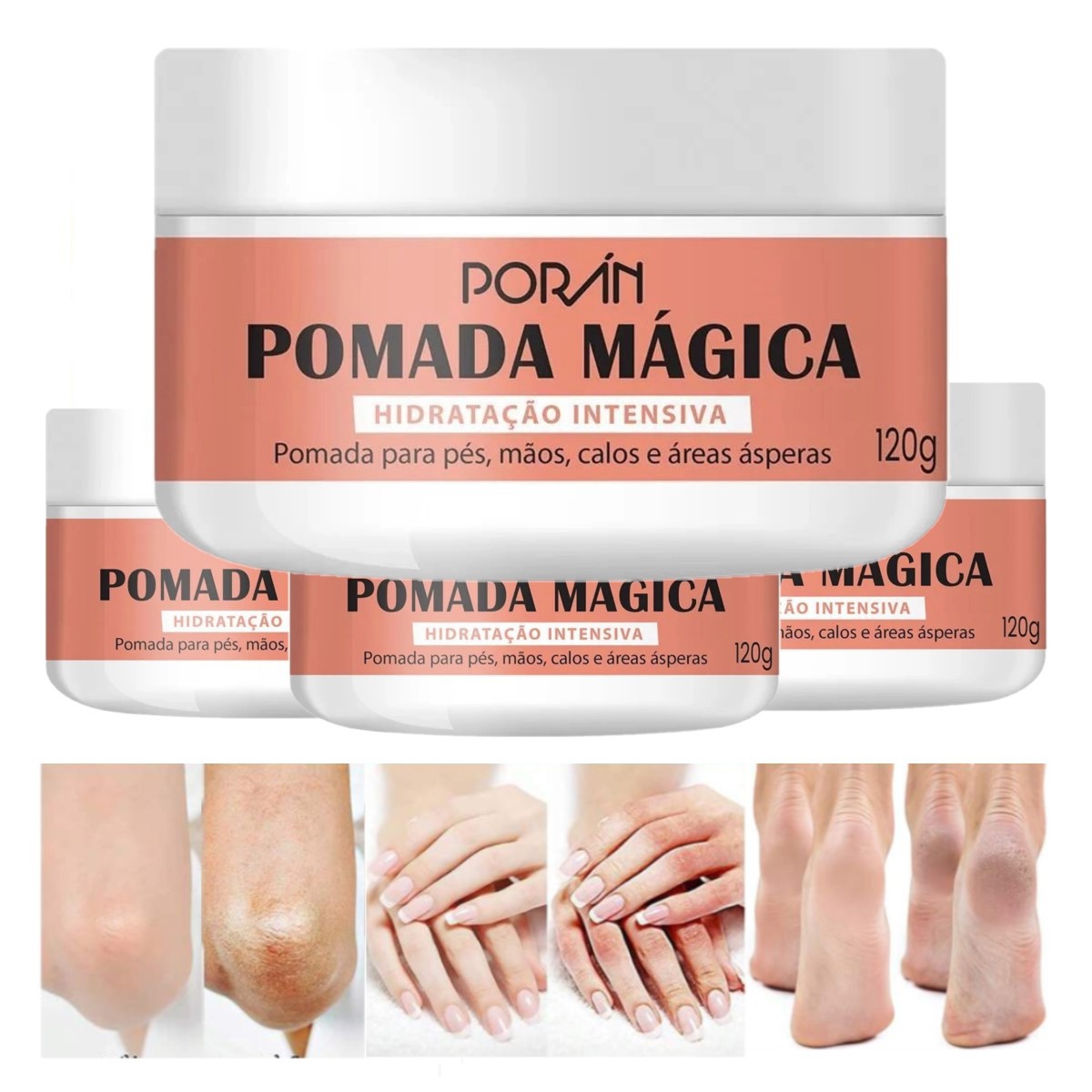 Poran - Pomada Magica Mãos e Pés Rachaduras e Calos PR02 - Distribuidora JCF: Maquiagem e ...