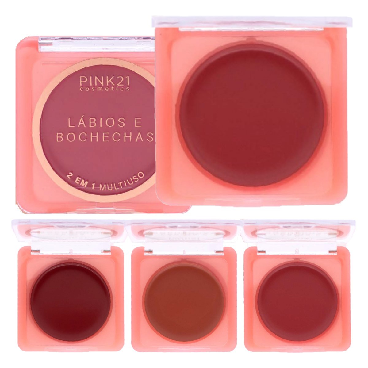 Pink 21 - Blush Labios e Bochechas CS4708 - COR 01 - Distribuidora JCF: Maquiagem e Cosméticos ...