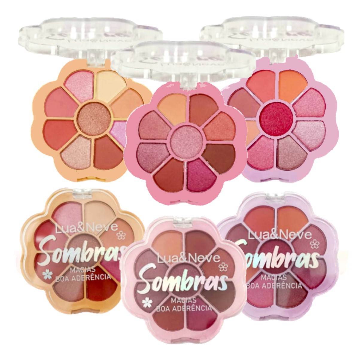 Lua e Neve - Paleta de Sombras Flor LN02490 - 24 Und - Distribuidora ...