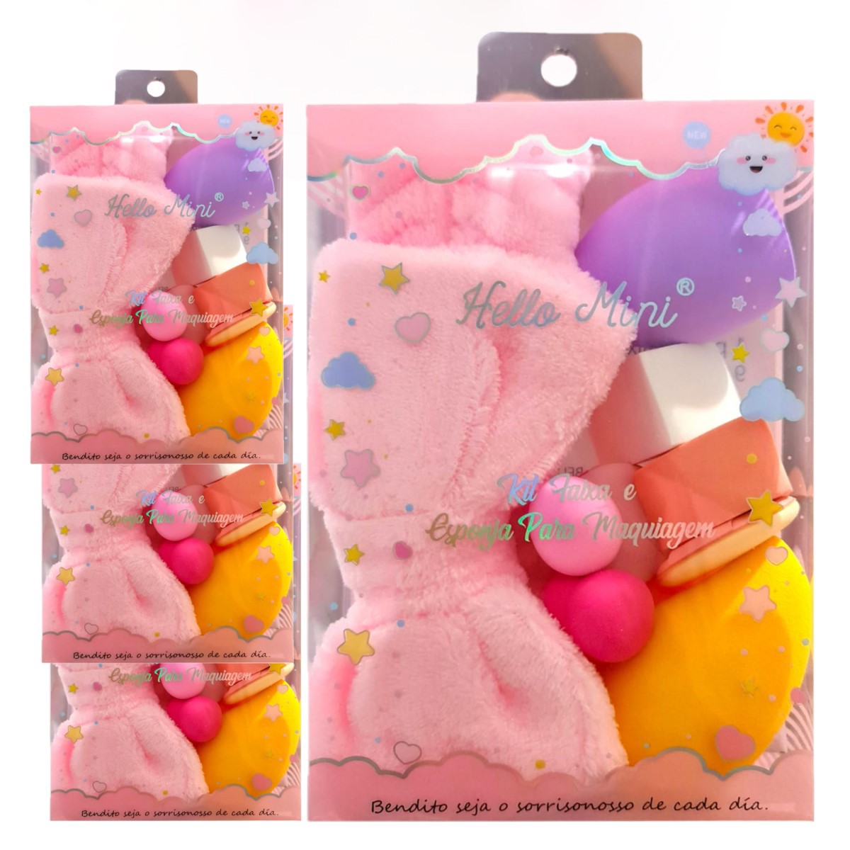 Hello Mini - Kit para Maquiagem Faixa e 9 Esponjas - 06 Kits ...
