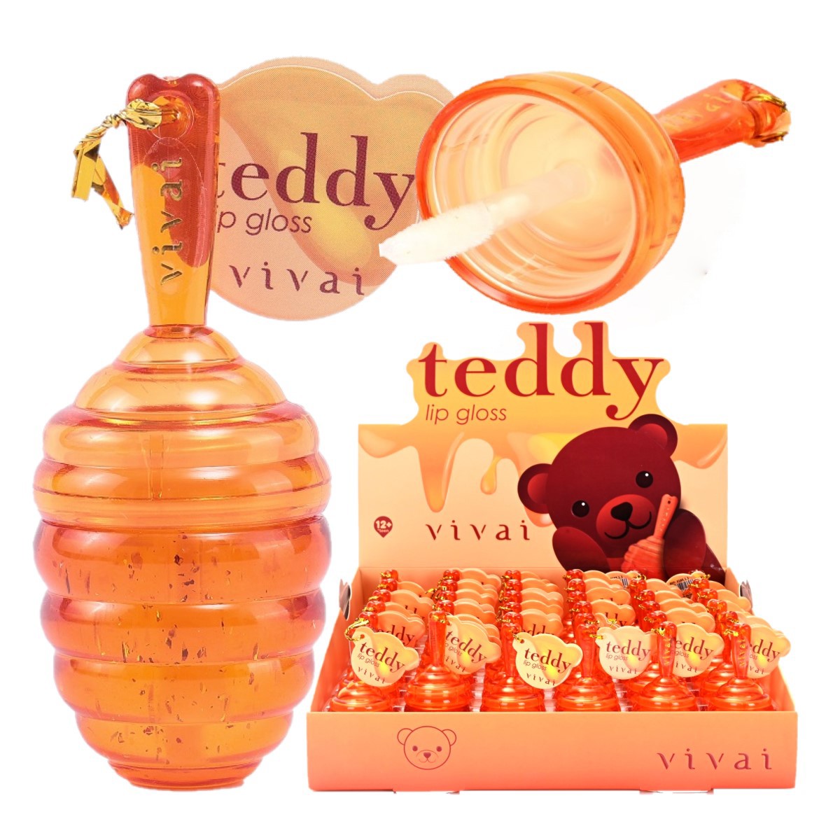 Vivai - Lip Gloss Pote de Mel Teddy 3183 - 36 Und - Distribuidora JCF ...