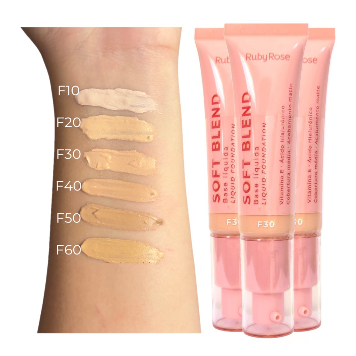 Ruby Rose - Base Facial Liquida Soft Blend HBM301 G1 - 36 Unid - Distribuidora JCF: Maquiagem e ...