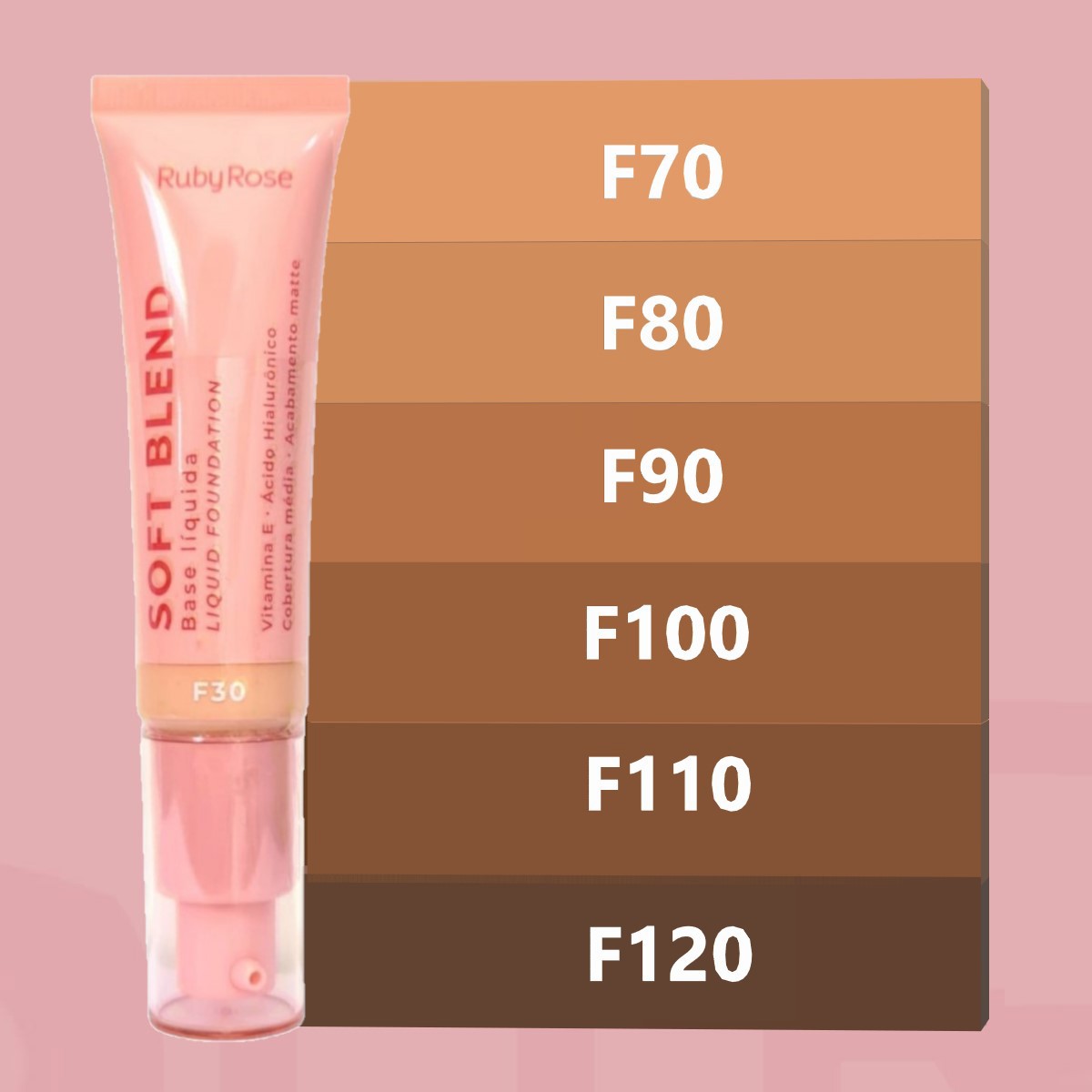 Nova Base Ruby Rose Soft Blend em Box Atacado - 36 Unid - Distribuidora ...