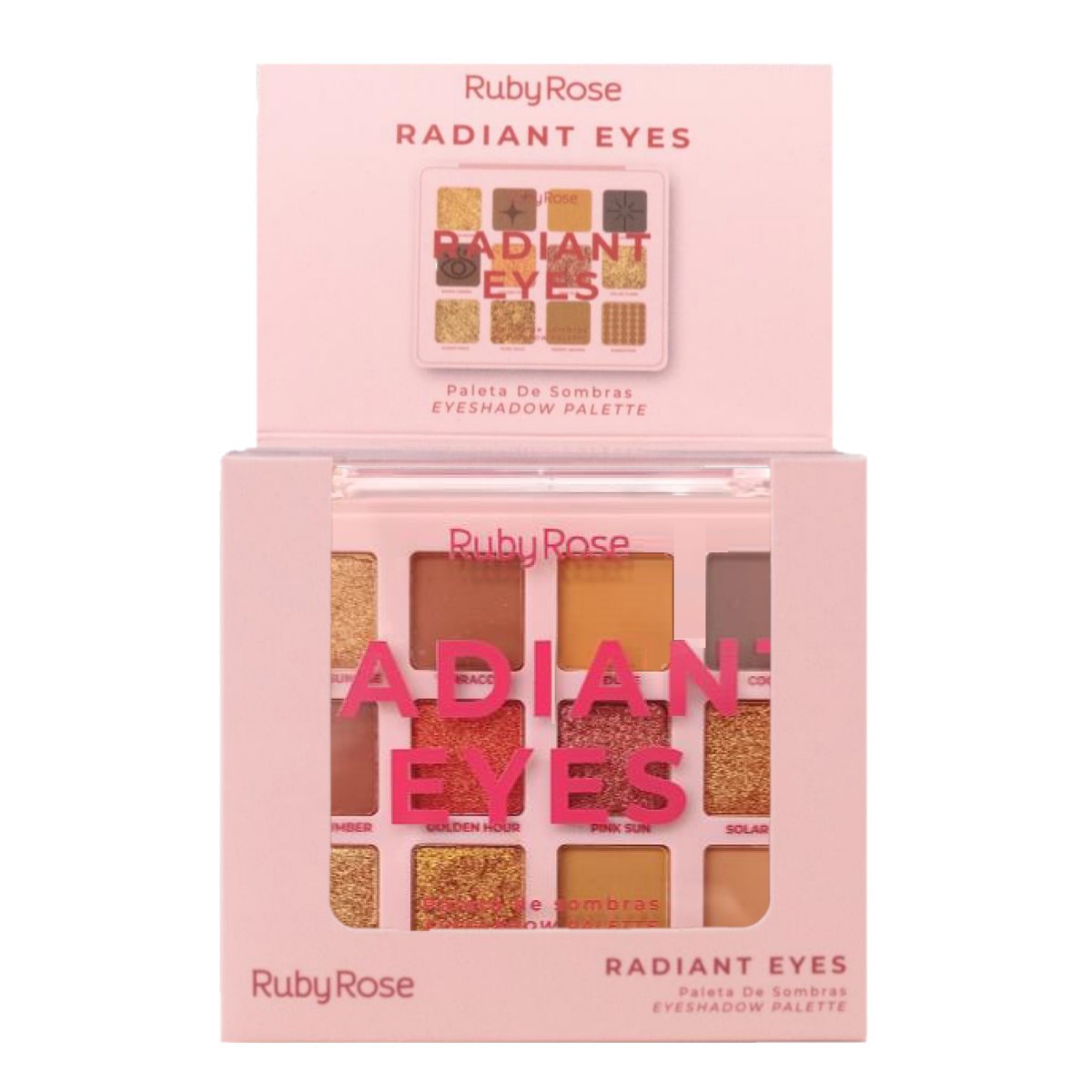 Ruby Rose - Paleta de Sombras Radiant Eyes HBE2201 - 12 Und ...