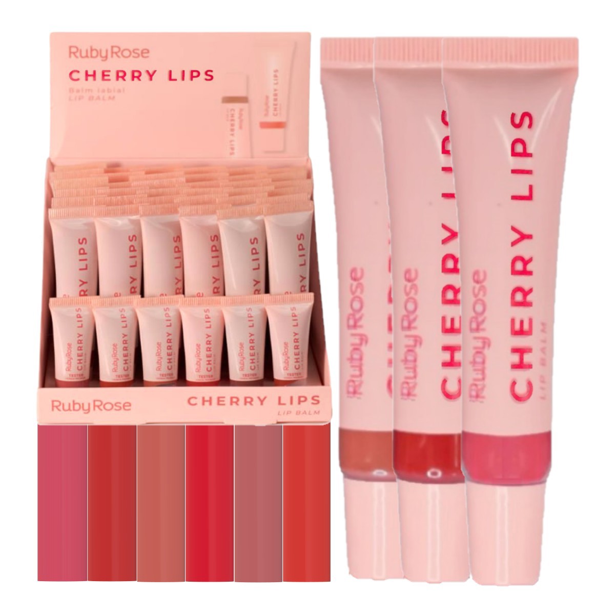 Ruby Rose - Lip Balm Cherry Lips L6503 - 6 Und - Distribuidora JCF ...