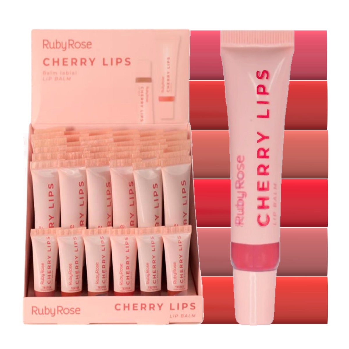 Ruby Rose - Lip Balm Cherry Lips L6503 - 36 Und - Distribuidora JCF ...
