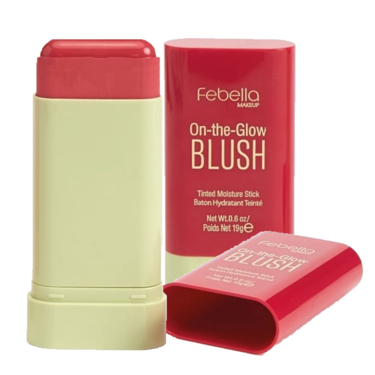 Febella - Blush Stick Glow BLU50615 - 12 Und - Distribuidora JCF: Maquiagem e Cosméticos no Atacado