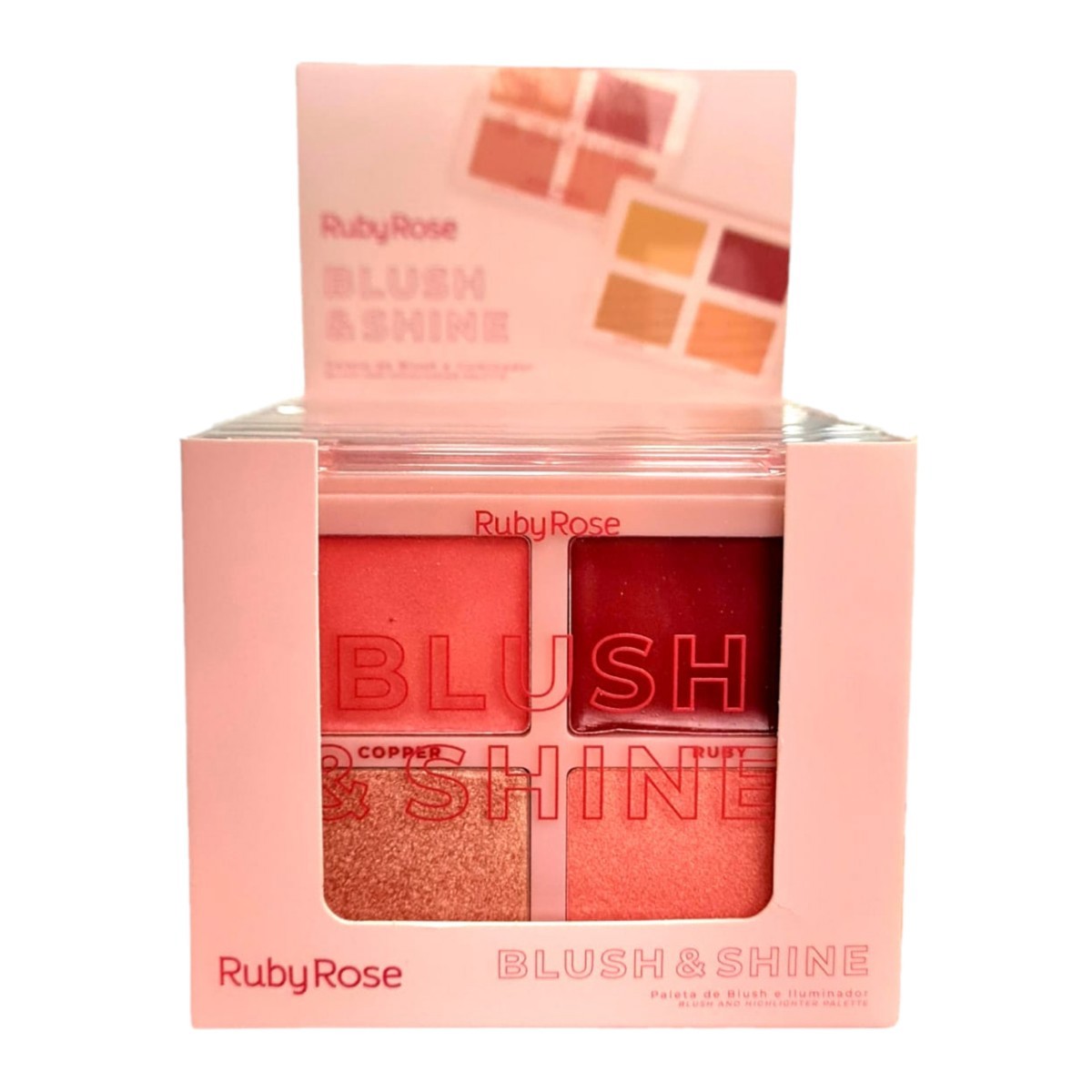 Ruby Rose - Paleta Blush e Iluminador Berry Bronze - 12 un ...
