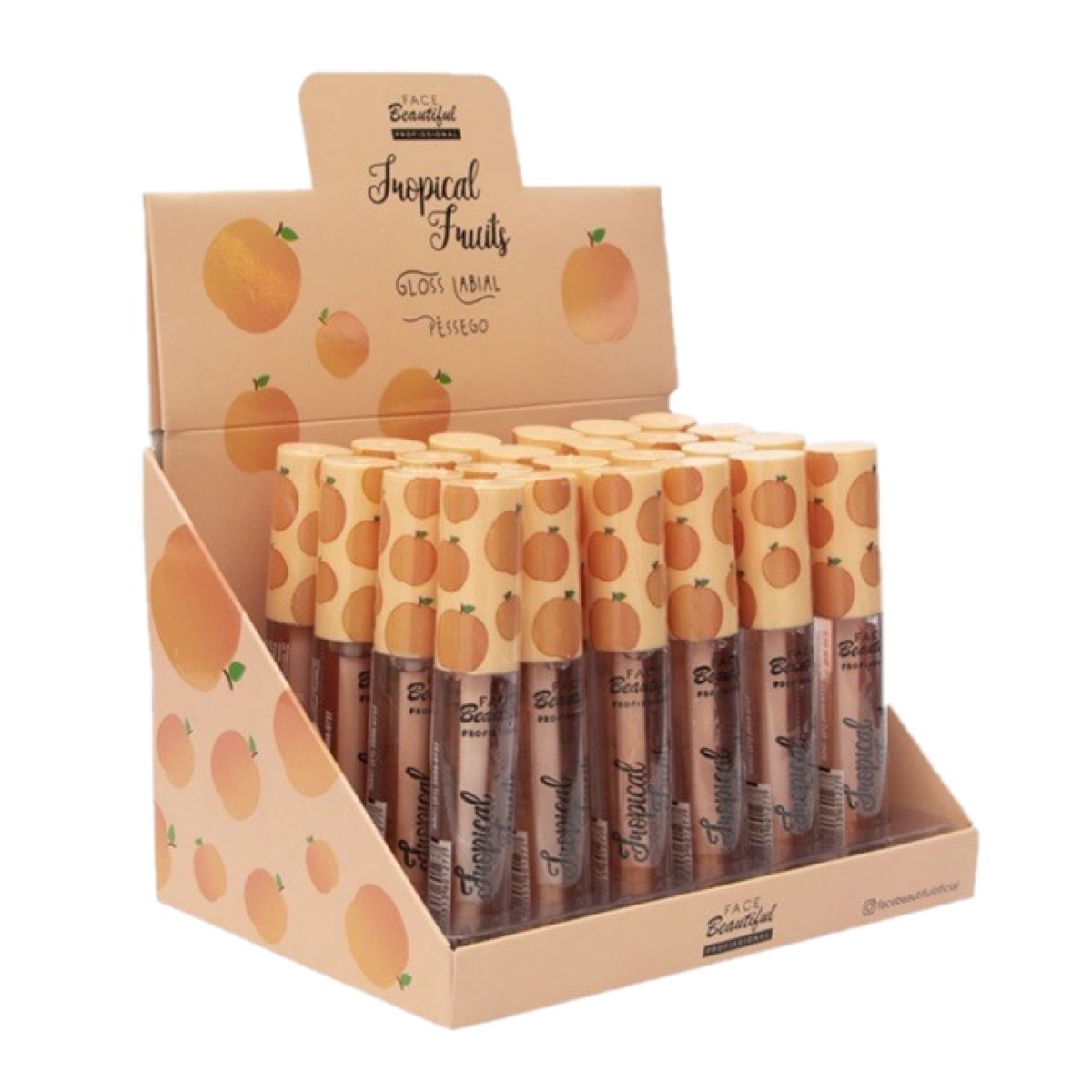 Face Beautiful - Gloss Labial Tropical Pêssego FB168 - Distribuidora ...