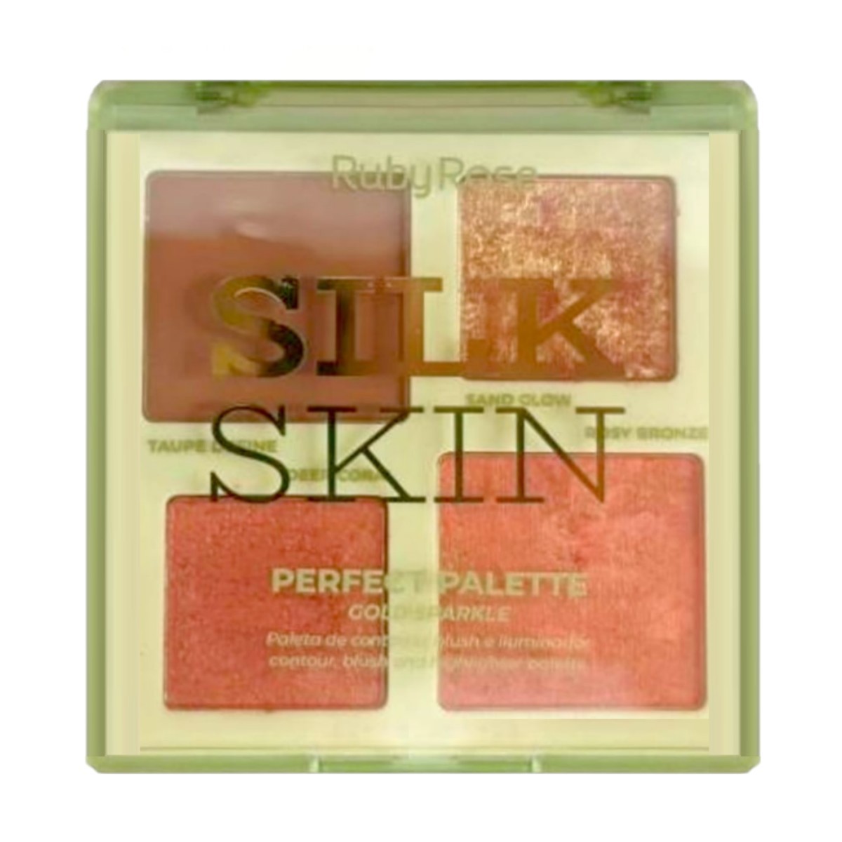 Ruby Rose - Paleta Contorno Blush Iluminador Gold Sparkle - HBM1003-C2 - Distribuidora JCF ...