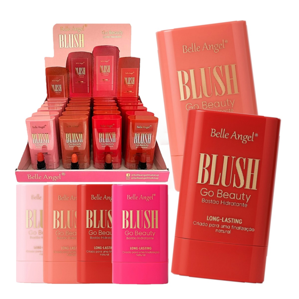 Belle Angel - Blush Bastão Stick Go Beauty RB005 - COR 01 - Distribuidora JCF: Maquiagem e ...
