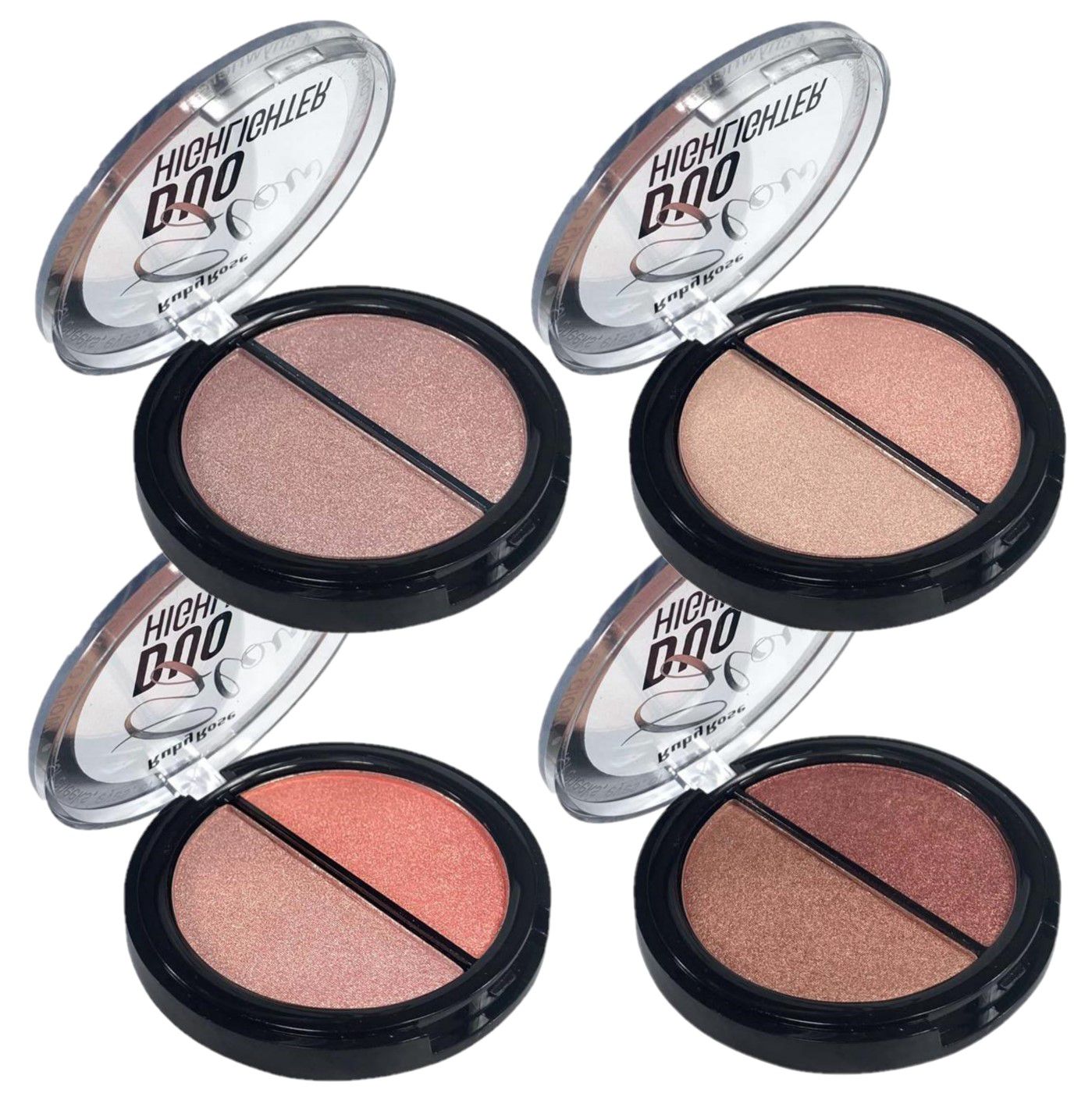 Iluminador Glow Duo Highlighter Ruby Rose HB-7522 - Kit com 4 Unidades - Distribuidora JCF ...