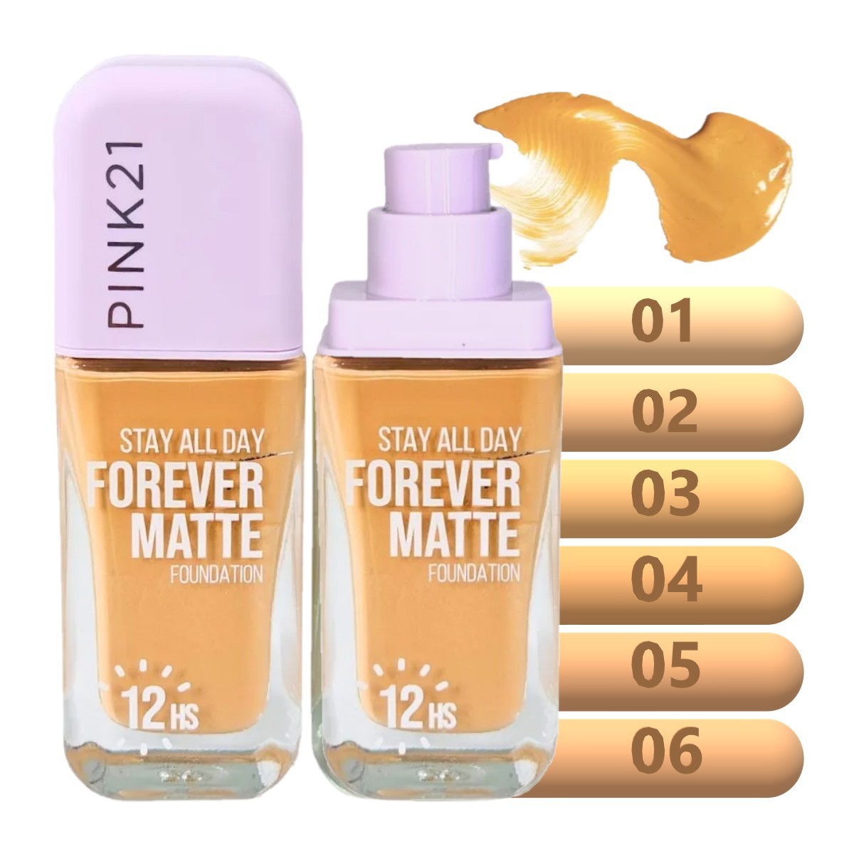 Pink 21 - Base Matte Pump 12h Prova Dagua CS5603 - 24 Und ...