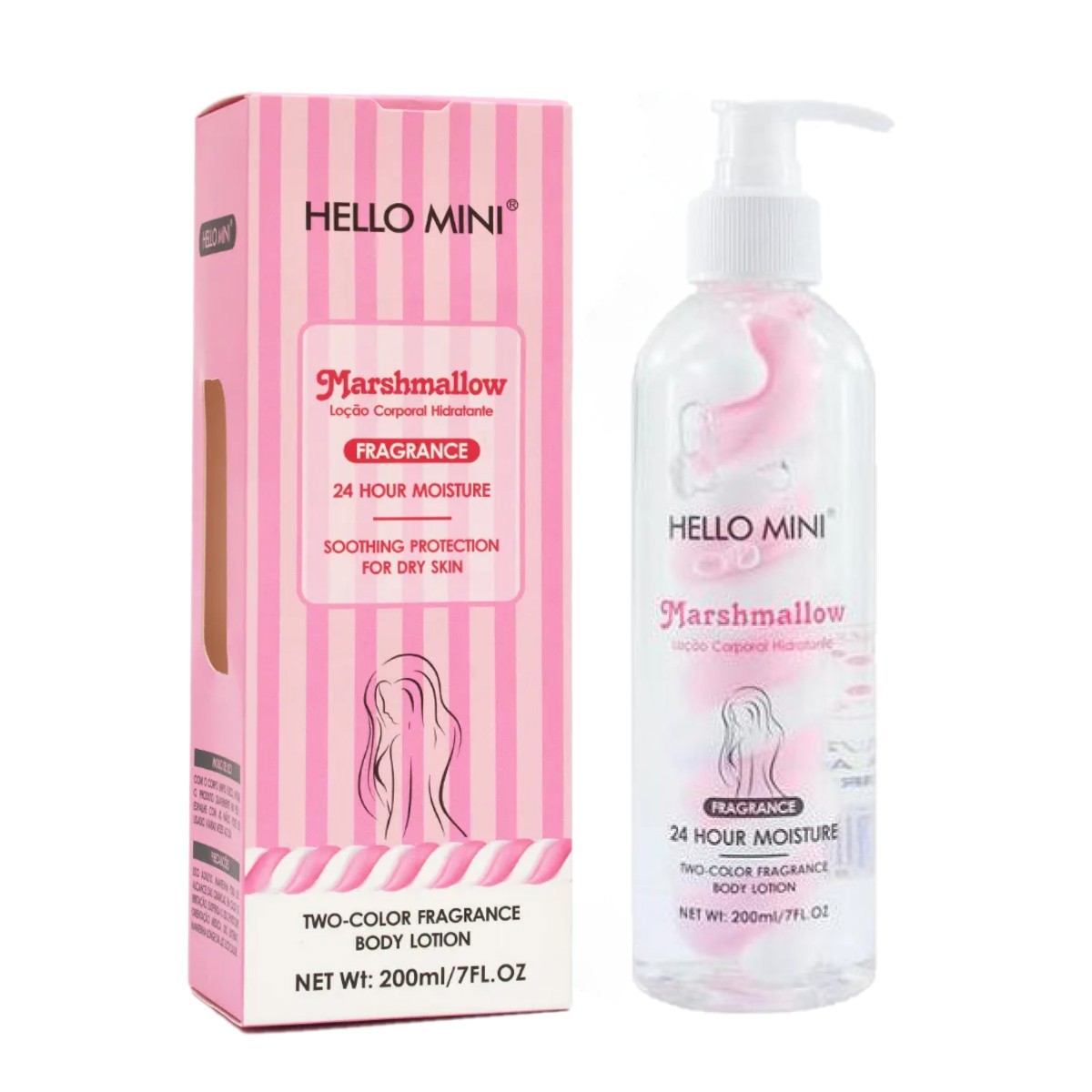 Hello Mini - Loção Hidratante Corporal Marshmallow - 06 Unid ...