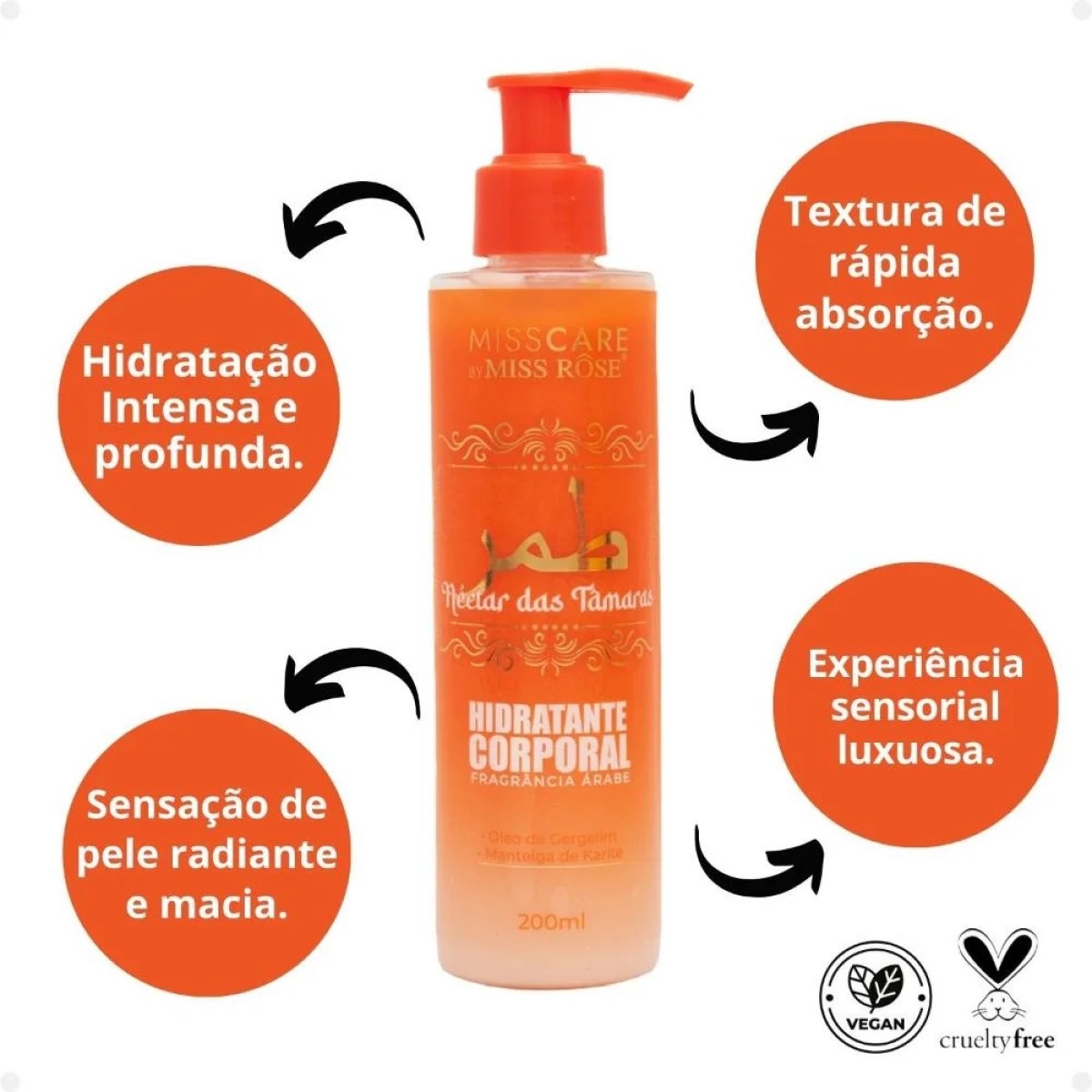 Miss Rose - Hidratante Corpo Arabe Nectar das Tamaras MR104A - Distribuidora JCF: Maquiagem e ...