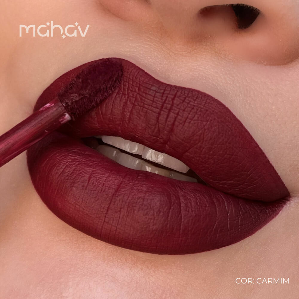 Mahav - Batom Liquido Matte Carmim - Display C/12 e Prov ...