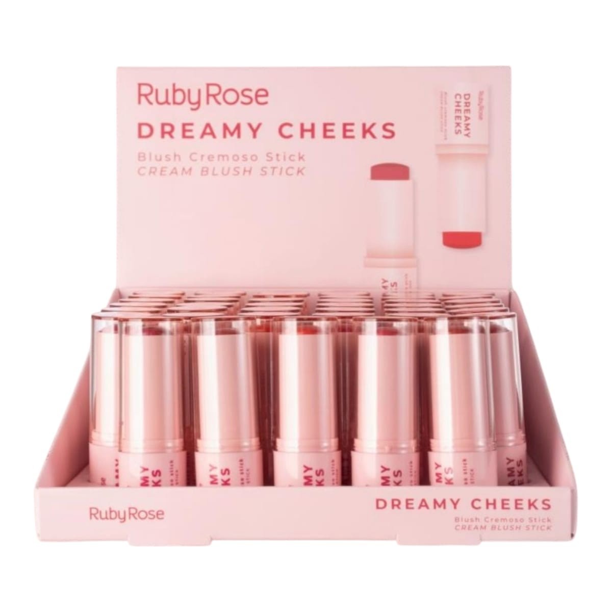 Blush Stick Cremoso Ruby Rose em Atacado - Display com 36unid - Distribuidora JCF: Maquiagem e ...