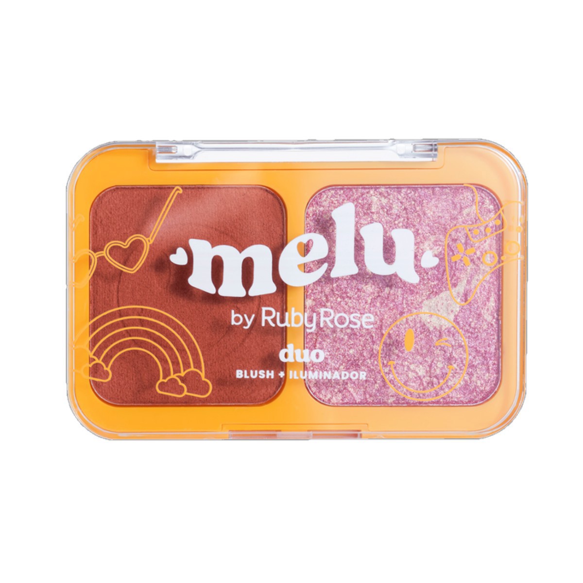 Ruby Rose - Paleta Duo Blush Iluminador Melu RR1002 G2 - Distribuidora JCF: Maquiagem e ...