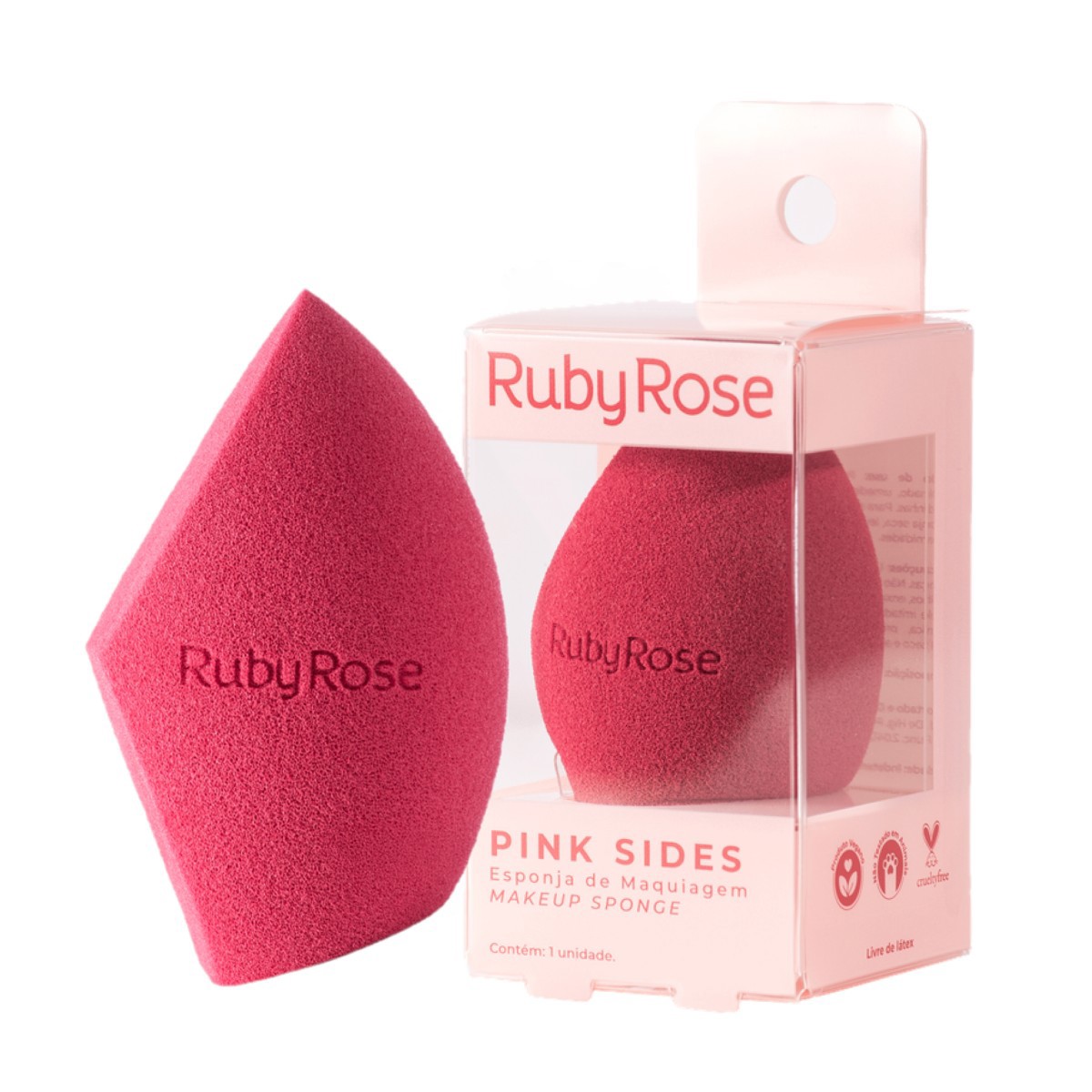 Ruby Rose - Esponja de Maquiagem Pink Side - 06 Unid - Distribuidora ...