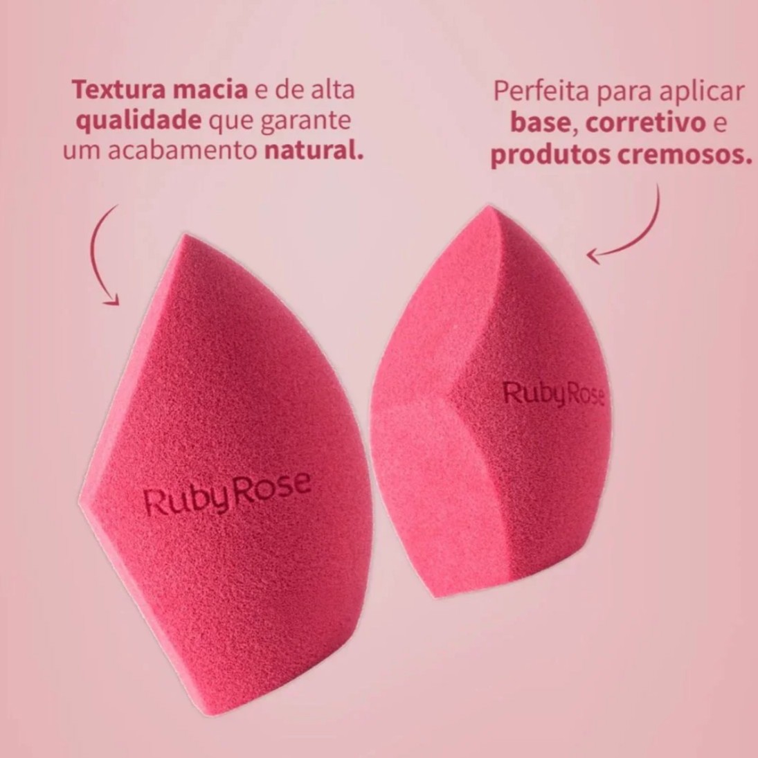 Ruby Rose - Esponja de Maquiagem Pink Side - 06 Unid - Distribuidora JCF: Maquiagem e Cosméticos ...