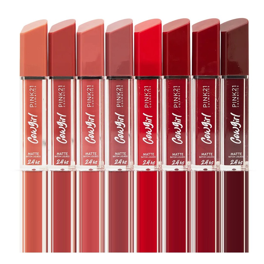 Pink 21 - Batom Liquido Matte Cowgirl 24H CS4866 - 8 Und - Distribuidora JCF: Maquiagem e ...