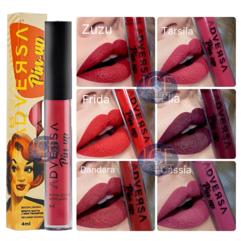 Batom Matte Adversa Pin Up ( 24 Unidades e provadores ) - Distribuidora ...