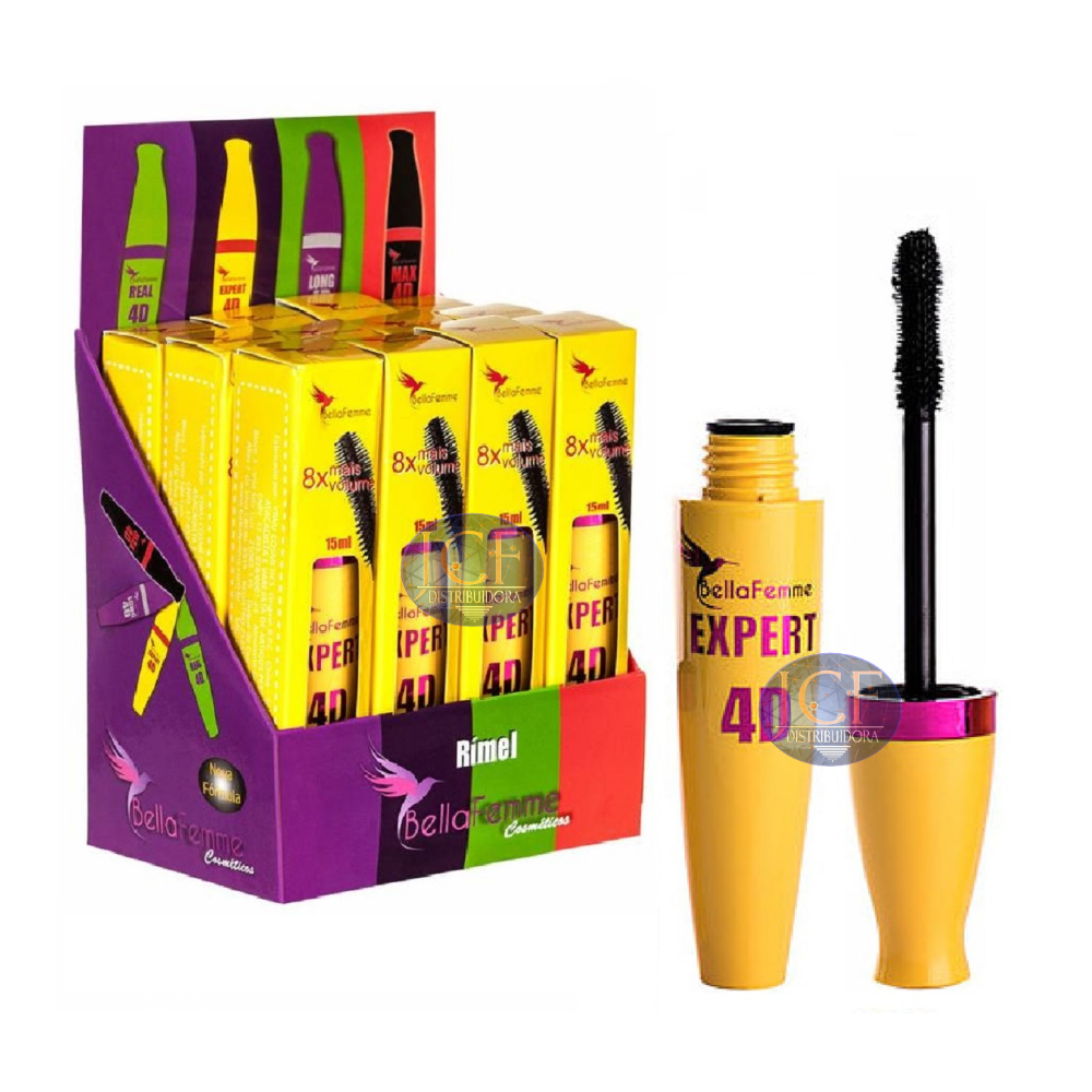 Rimel Máscara para Cílios Expert 4D Bella Femme BF10009B - Distribuidora JCF: Maquiagem e ...