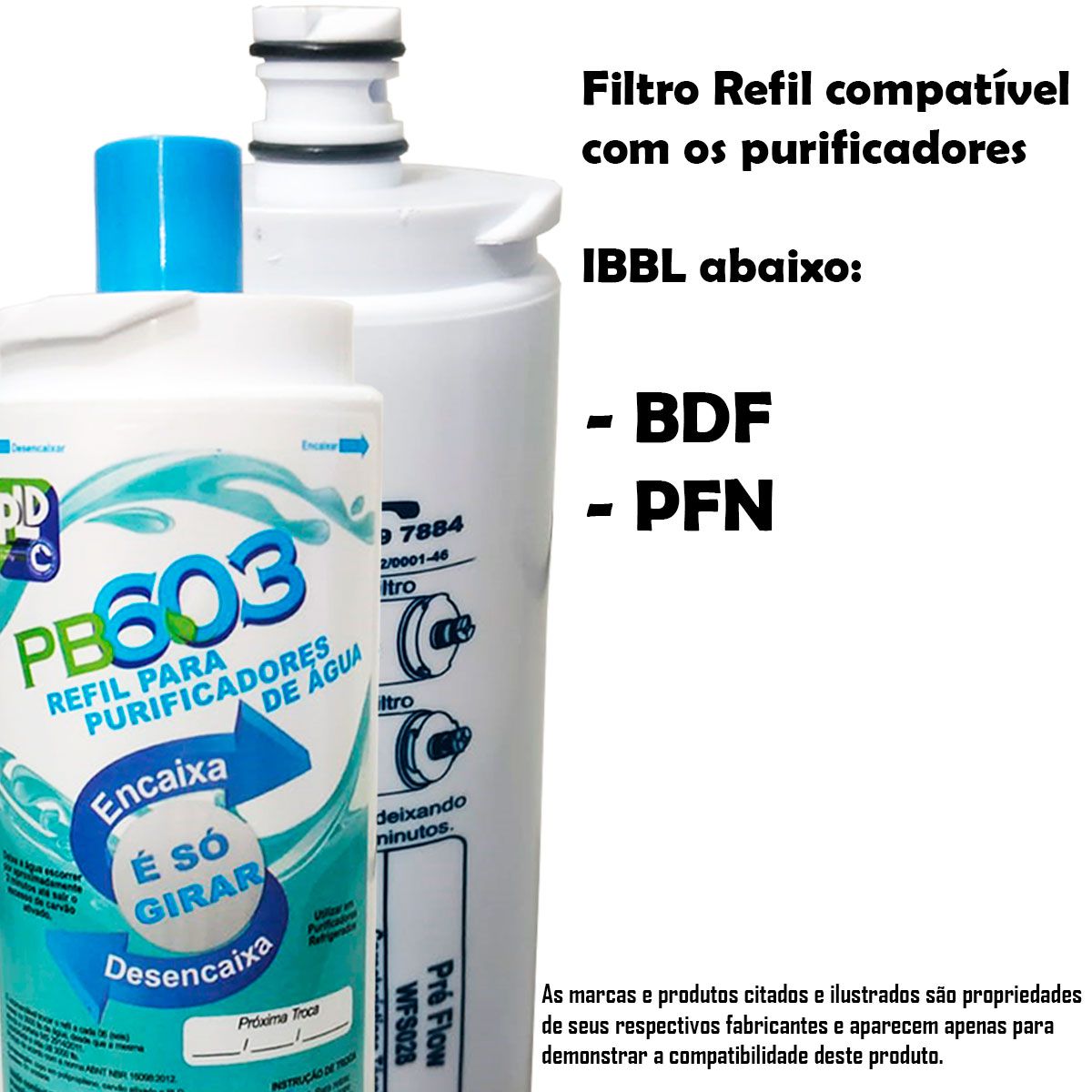 Kit Filtro Refil Compatível Bebedouro IBBL Purificador Água BDF e PFN ...