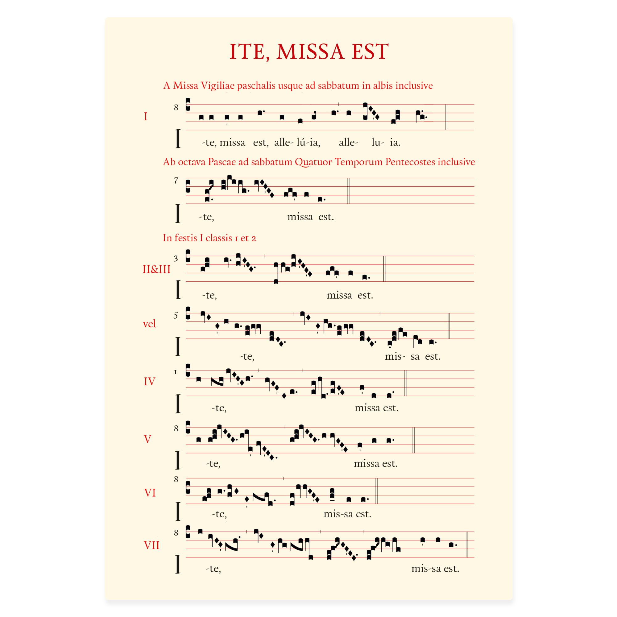 Cartela "Orações ao Pé do Altar" e "Tons de Ite, Missa Est" - Livraria ...