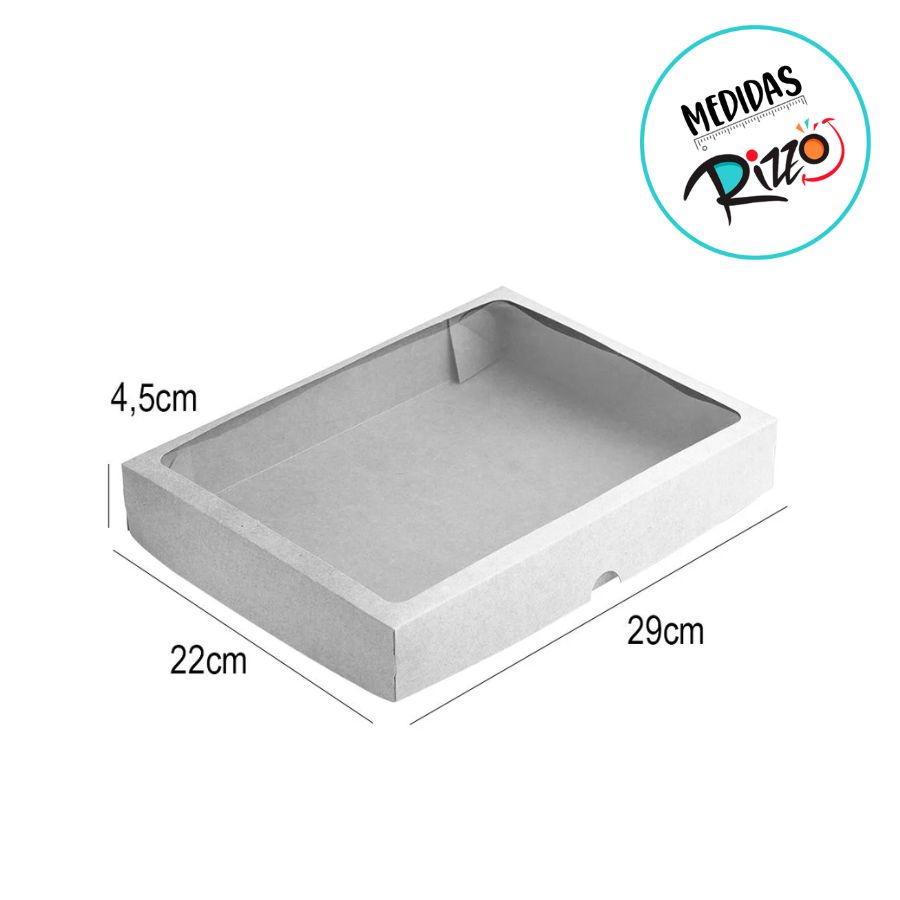 Caixa com Visor S10 (22cm x 29cm x 5,5cm) Kraft - 10 unidades - Assk - Rizzo - Loja de ...