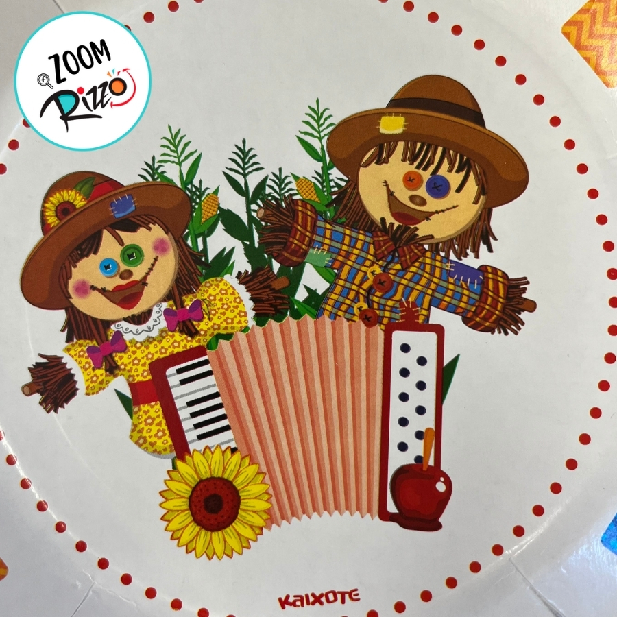 Prato Redondo De Papel Festa Junina Espantalhos - 18cm - 8 unidades - Rizzo - Loja de ...