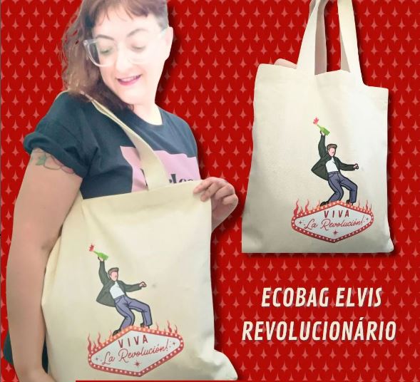 Sacola Ecobag Elvis Viva La Revolución! - Bruna Pepper Moda Retrô Moderna