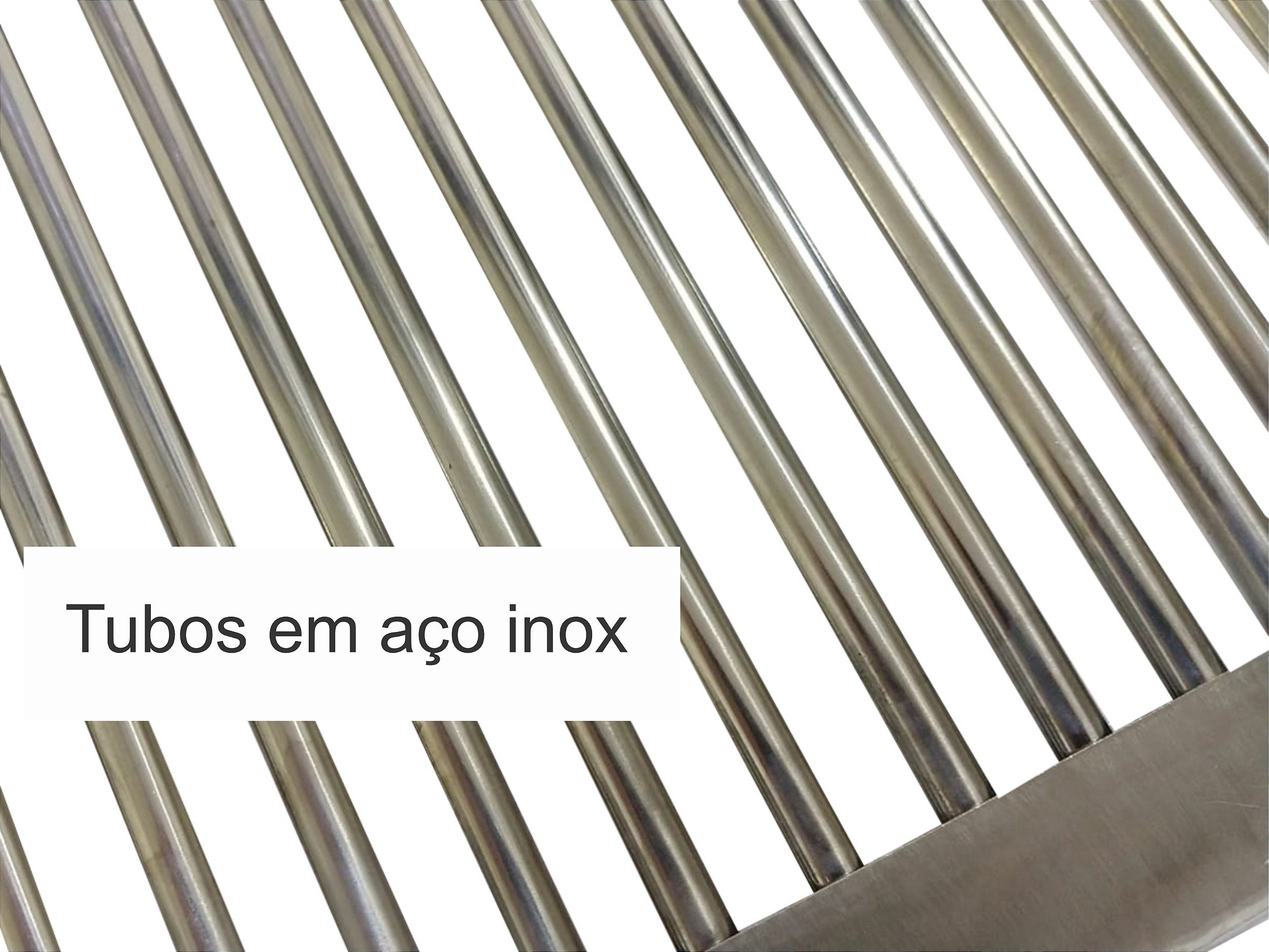 Grelha Churrasco Uruguaia 54x35cm Tubos Aço Inox 304 Ribsol - Ribsol ...