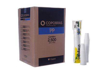 Copo Descartável Branco PP Copobras 180ml Ref.: CF-180 - Higiene ...