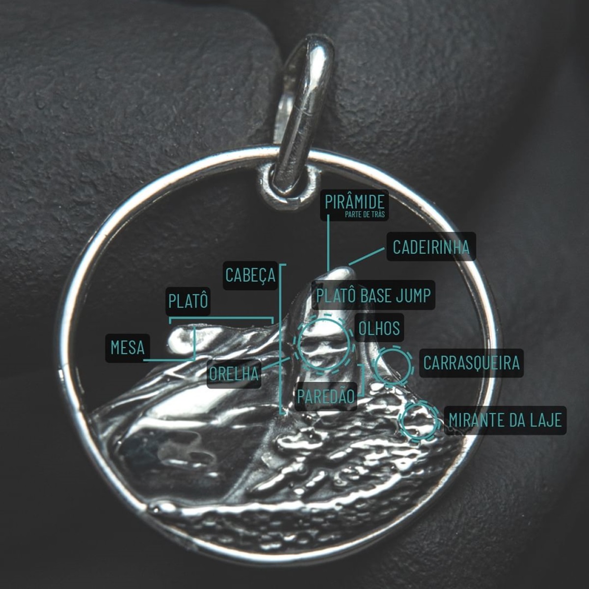 Cordim Regulável com Pingente Pedra da Gávea Feito na Montanha ...