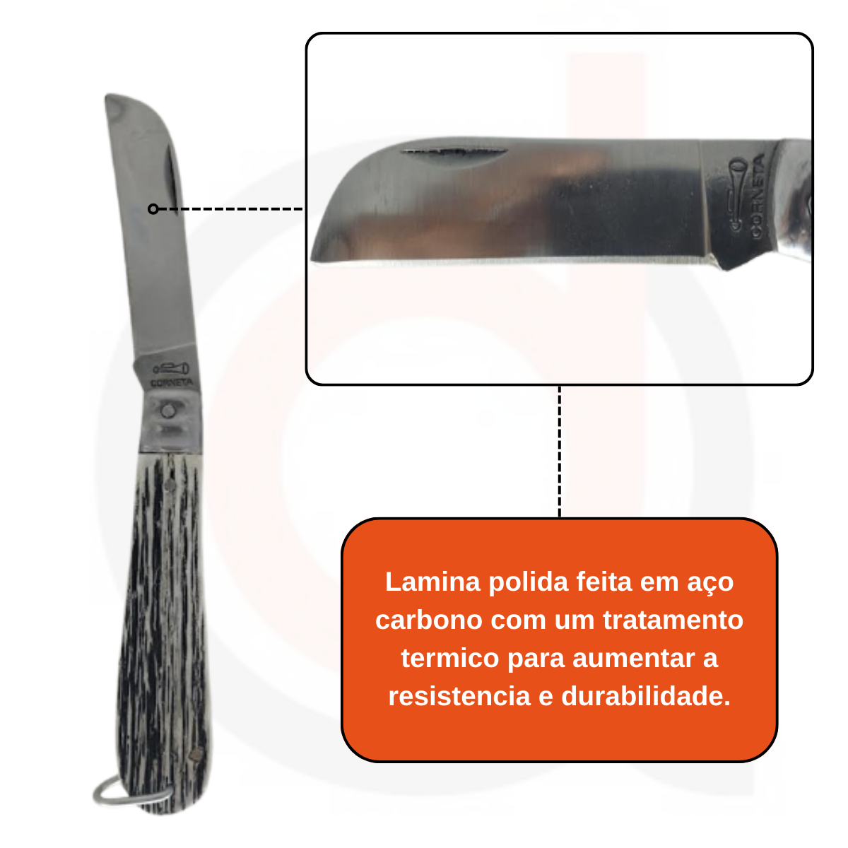 Canivete Profissional Eletricista Decapador + Bainha Corneta ...