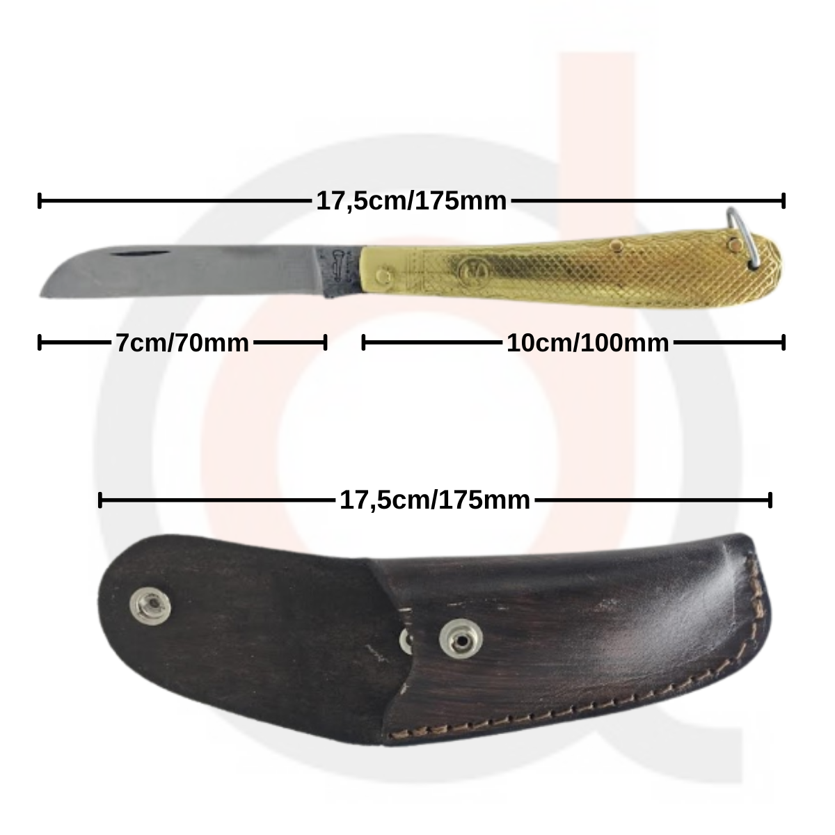 Canivete Escama De Peixe Dourado + Gift Box/bainha Corneta - DQualidade ...