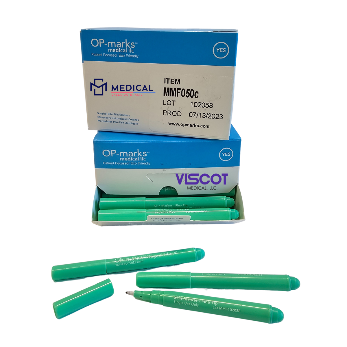 Kit Caneta Marcadora de Pele Mini Ponta Ultra Fina - Viscot - Medical Sales do Brasil