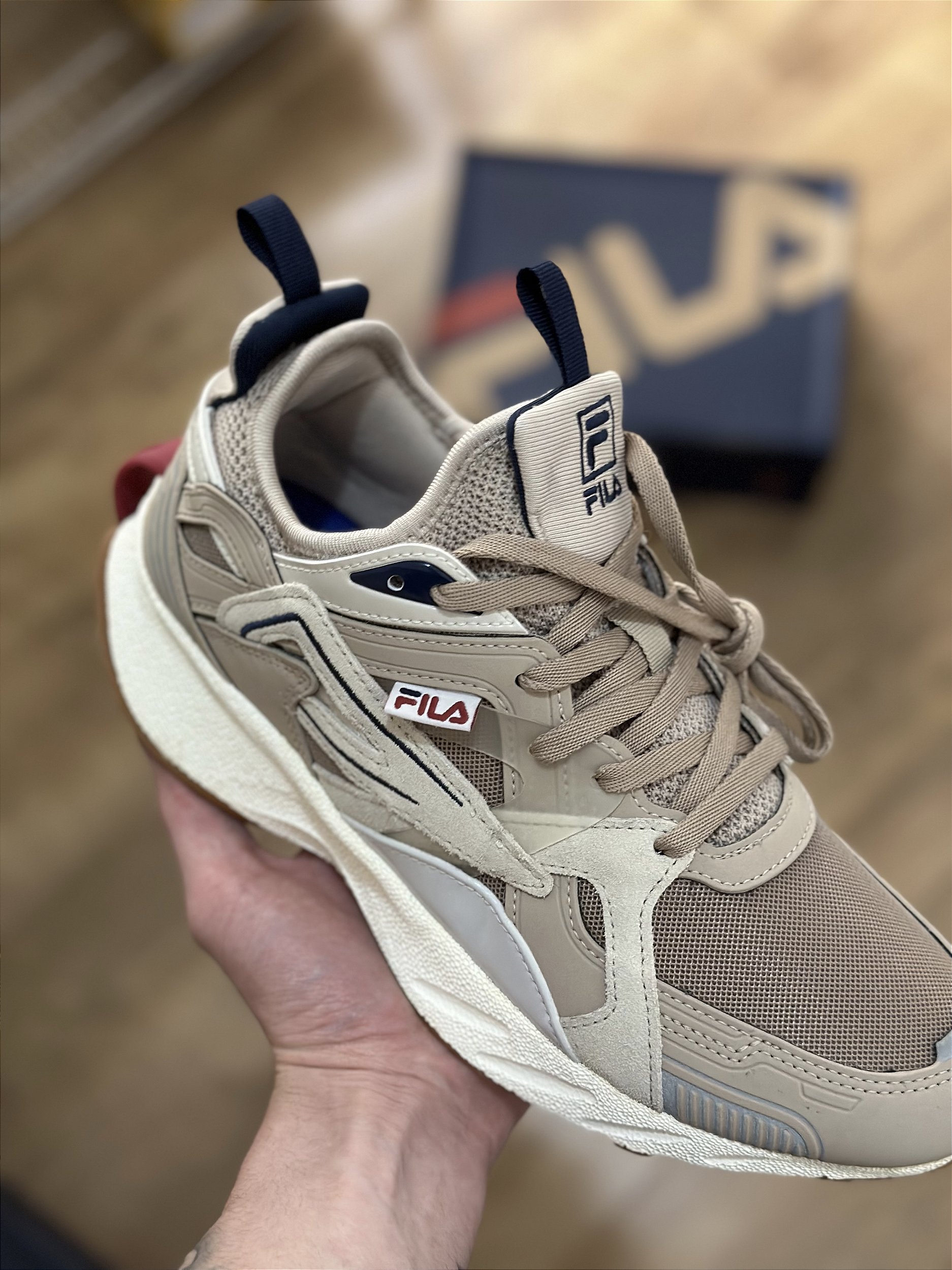 FILA FLOAT HALL (humus/Navy/red) - Corre de Rua