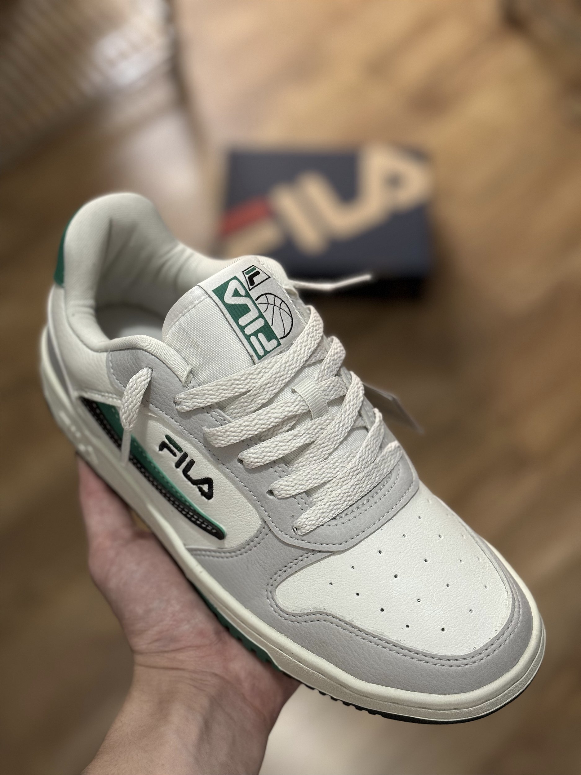 FILA FX-33 LOW (cinza/verde) - Corre de Rua