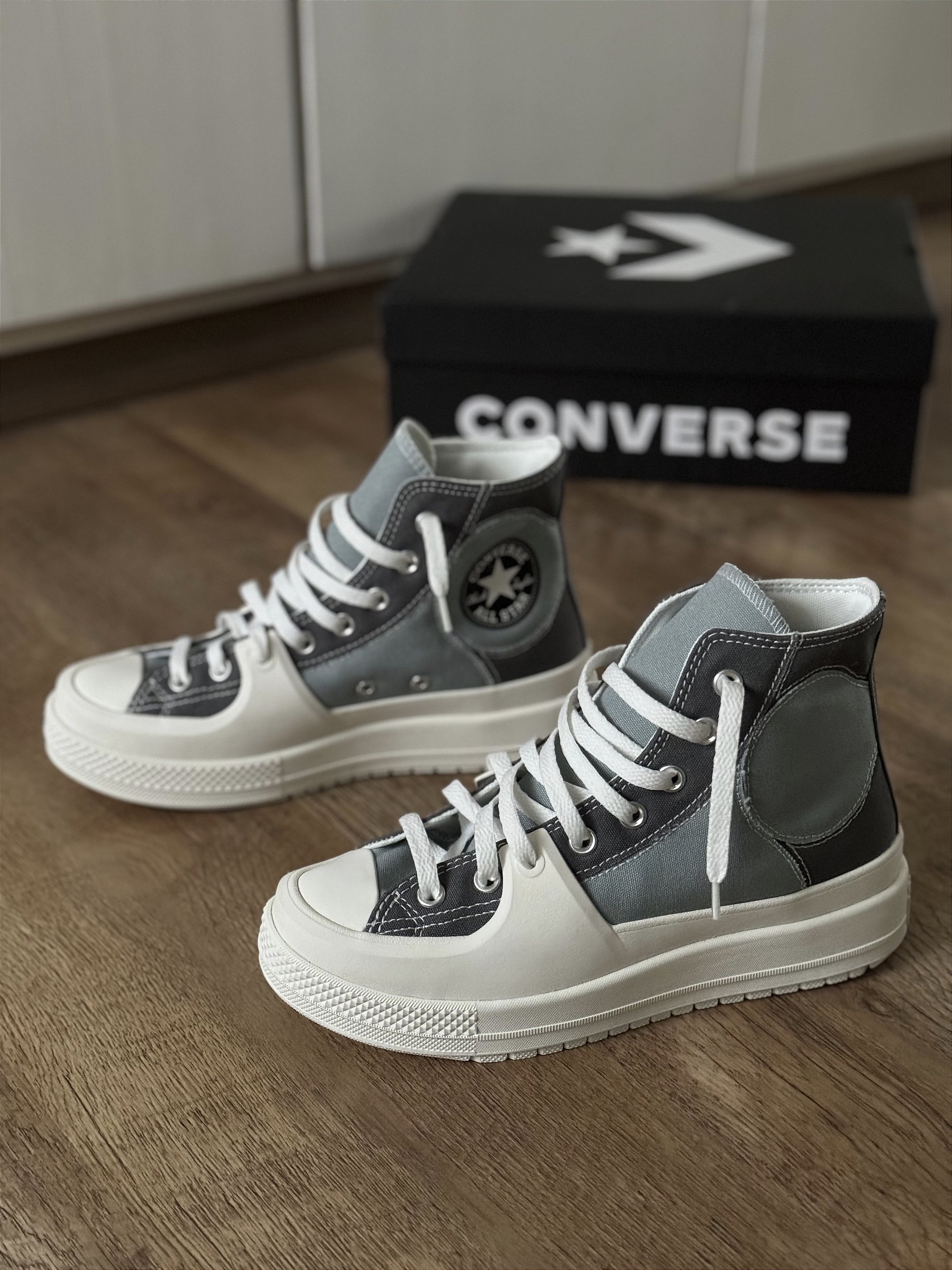 CONVERSE CTAS CONSTRUCT HI (cinza) - Corre de Rua