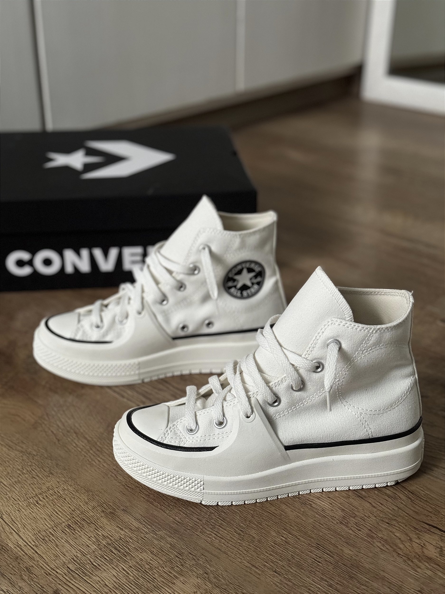 CONVERSE CTAS CONSTRUCT HI (branco) - Corre de Rua